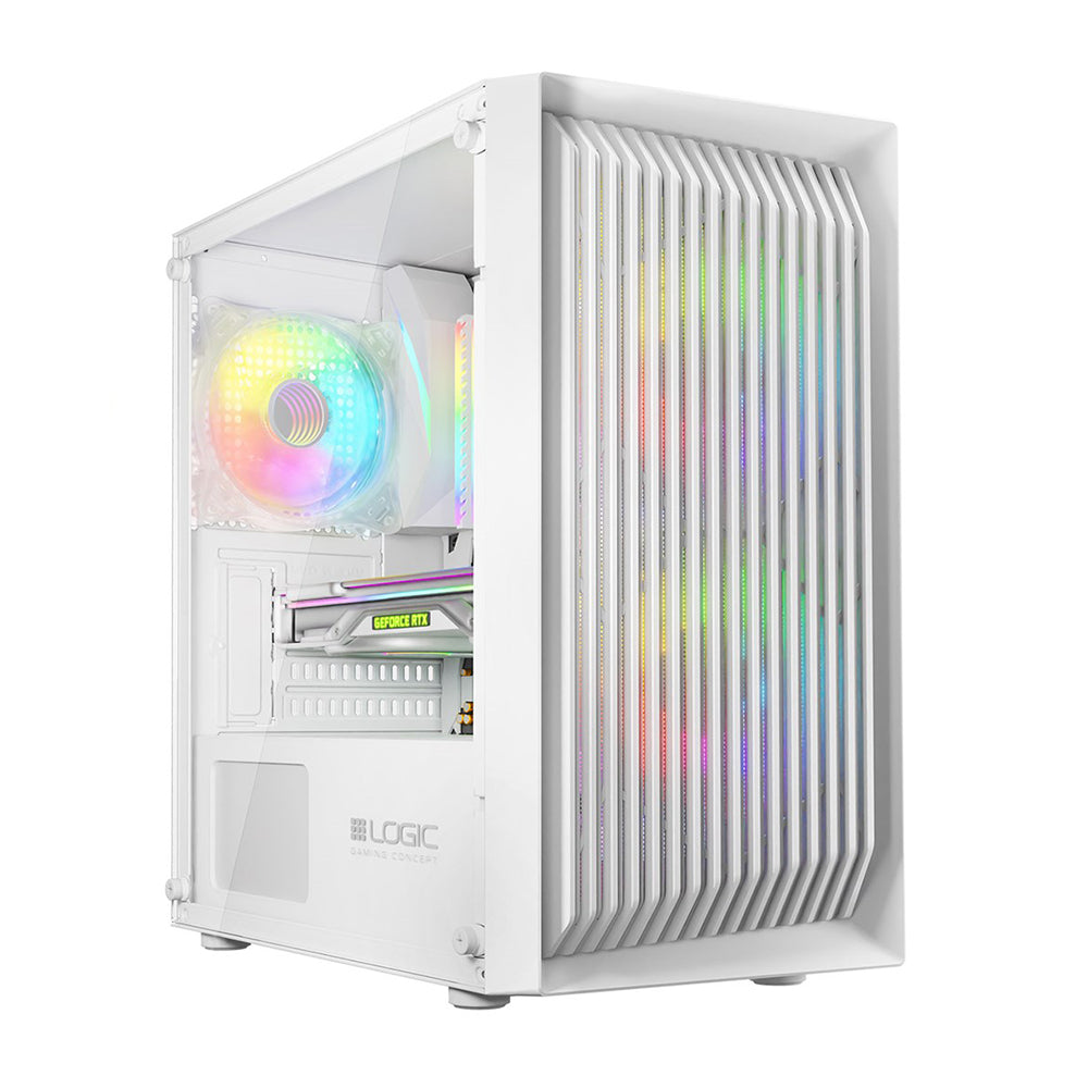 Logic PC Case Atos ARGB White — Needy Shop LTD