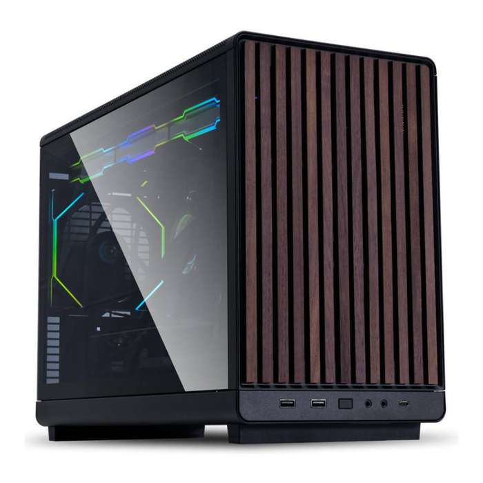 Lian Li PC Case A3-mATX Micro Tower Glass Side Panel Brown — Needy Shop LTD