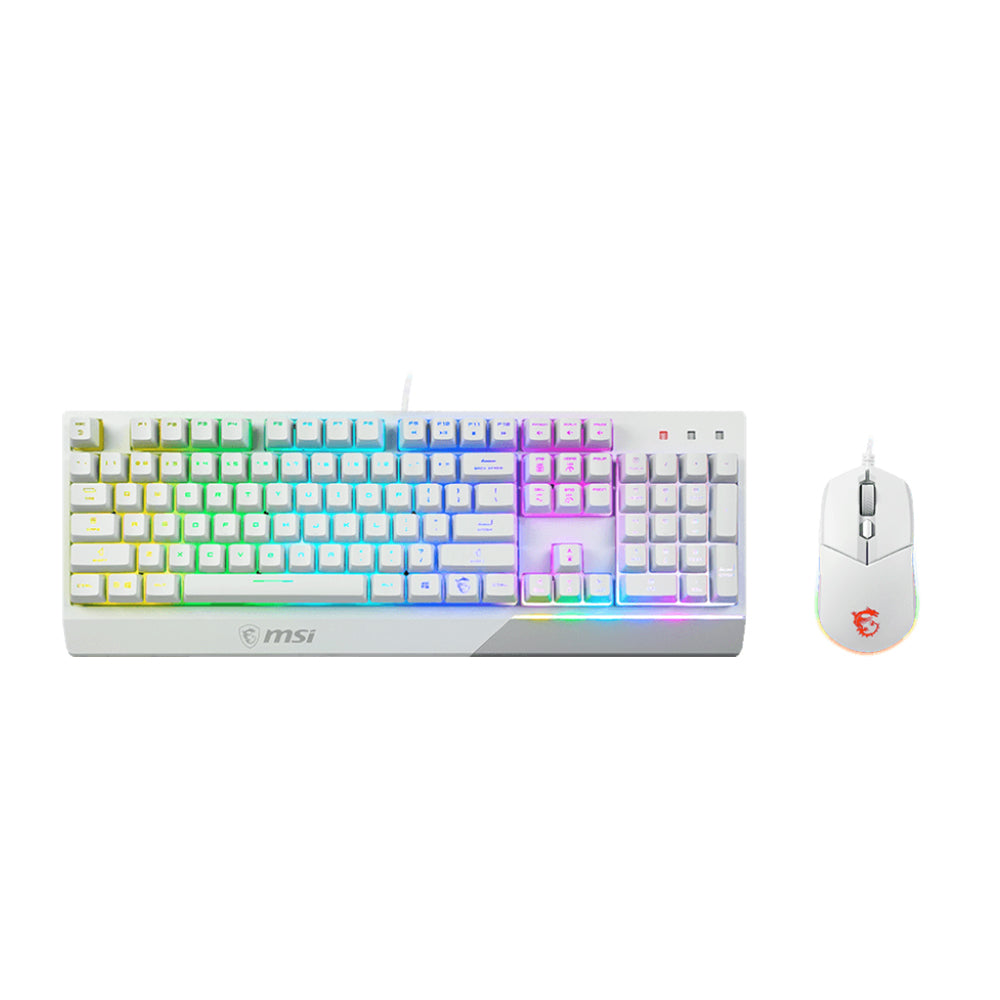 MSI Wired Combo Gaming Keyboard/Mouse Vigor GK30 White — Needy Shop LTD
